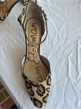 Sam Edelman | Shoes | Sam Edelman Leopard Print Scalloped Anklestrap ...